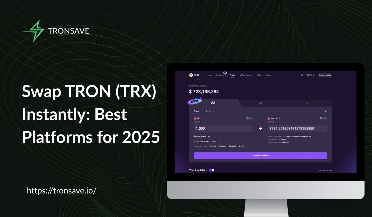 Swap TRON (TRX) Instantly: Best Platforms for 2025 - Tronsave Blog ...
